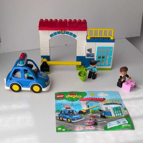 Lego | Toys | Lego Duplo Town Police Station Set Blue Red Yellow | Poshmark